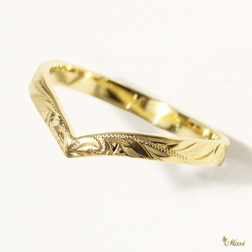 2mm Kohola Whale Tail Ring [14K/18K Gold] 14金 ホエールテール リング – Maxi Hawaiian Jewelry マキシ ハワイアンジュエリー ...