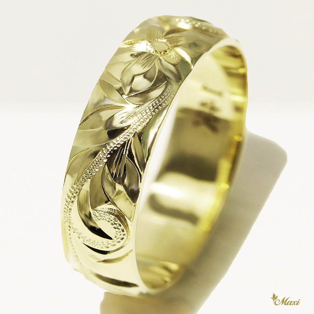 5mm Barrel-Shaped Hawaiian Ring [14K/18K Gold/Platinum] – Maxi Hawaiian ...