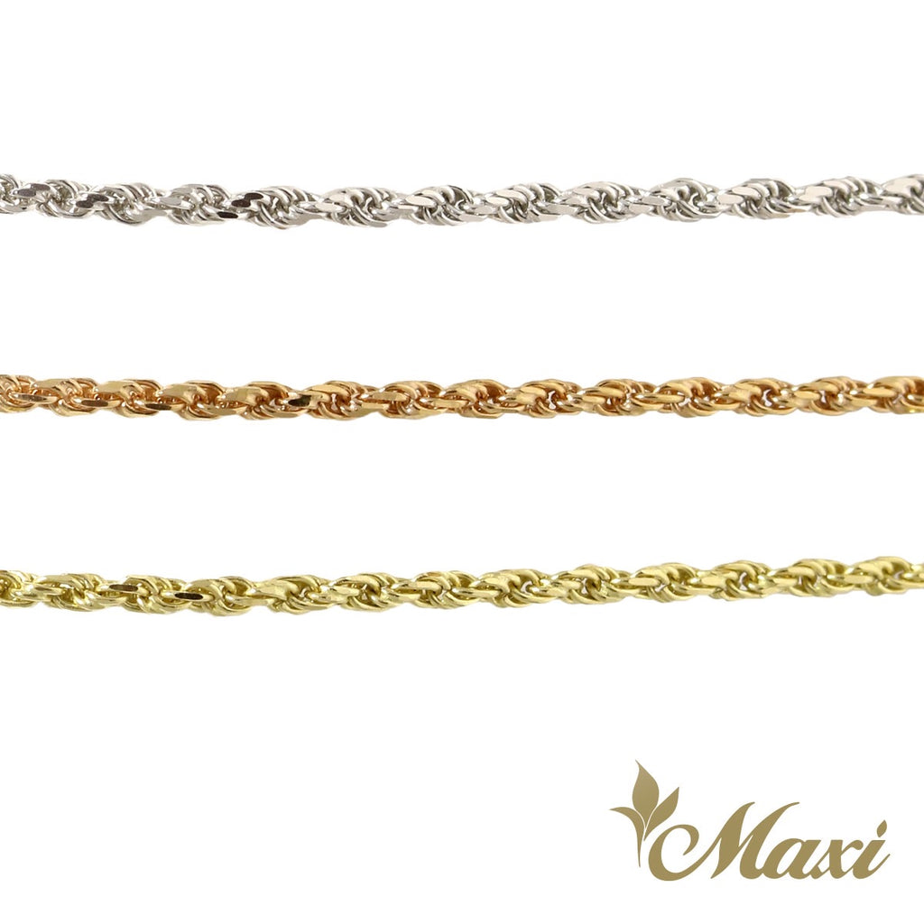 2mm Rope Chain [14K Gold] – Maxi Hawaiian Jewelry マキシ ハワイアンジュエリー ハワイ本店